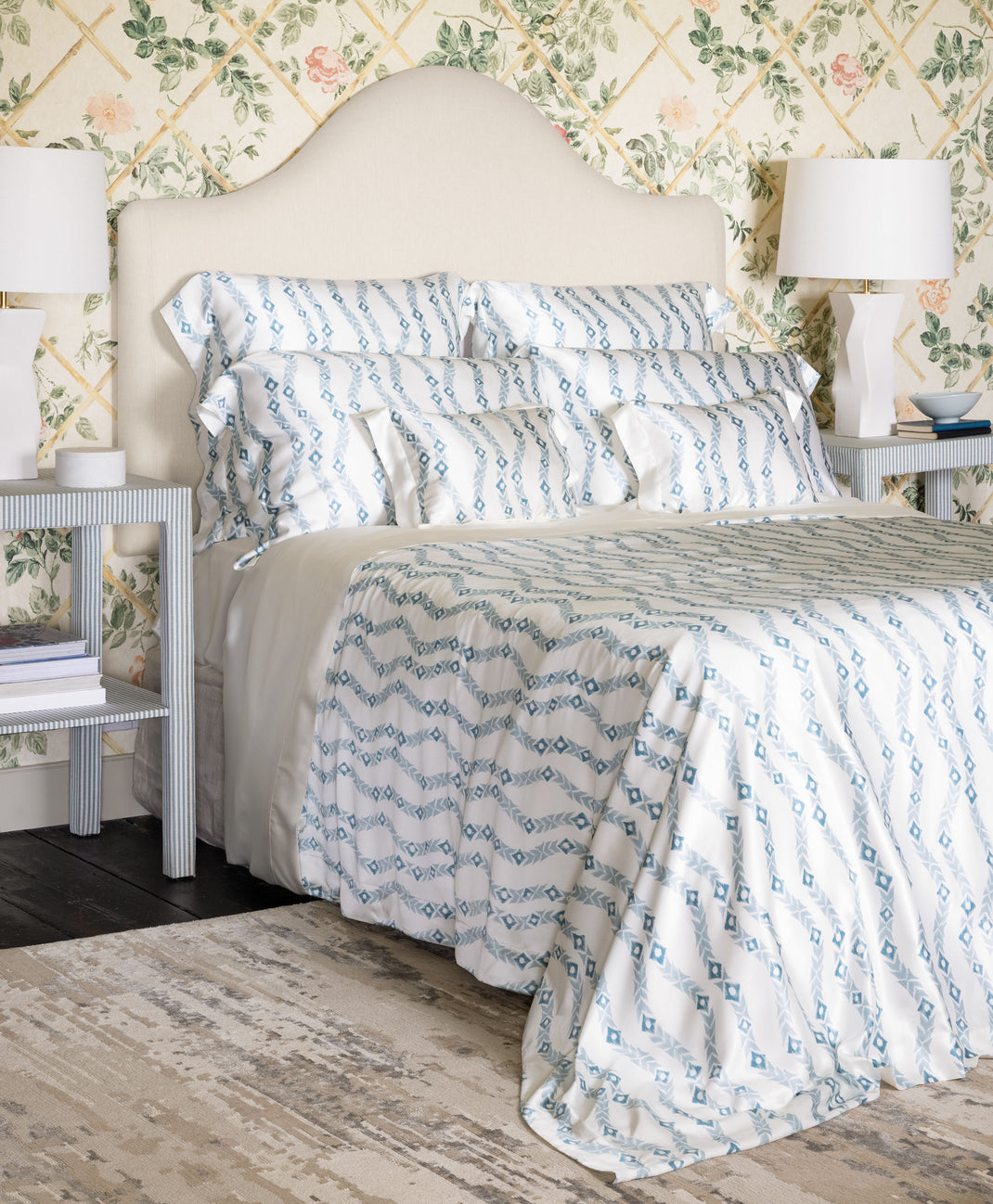 Tangleweed Blue | Printed Luxury Silk Bedding | Gingerlily – Gingerlily ...