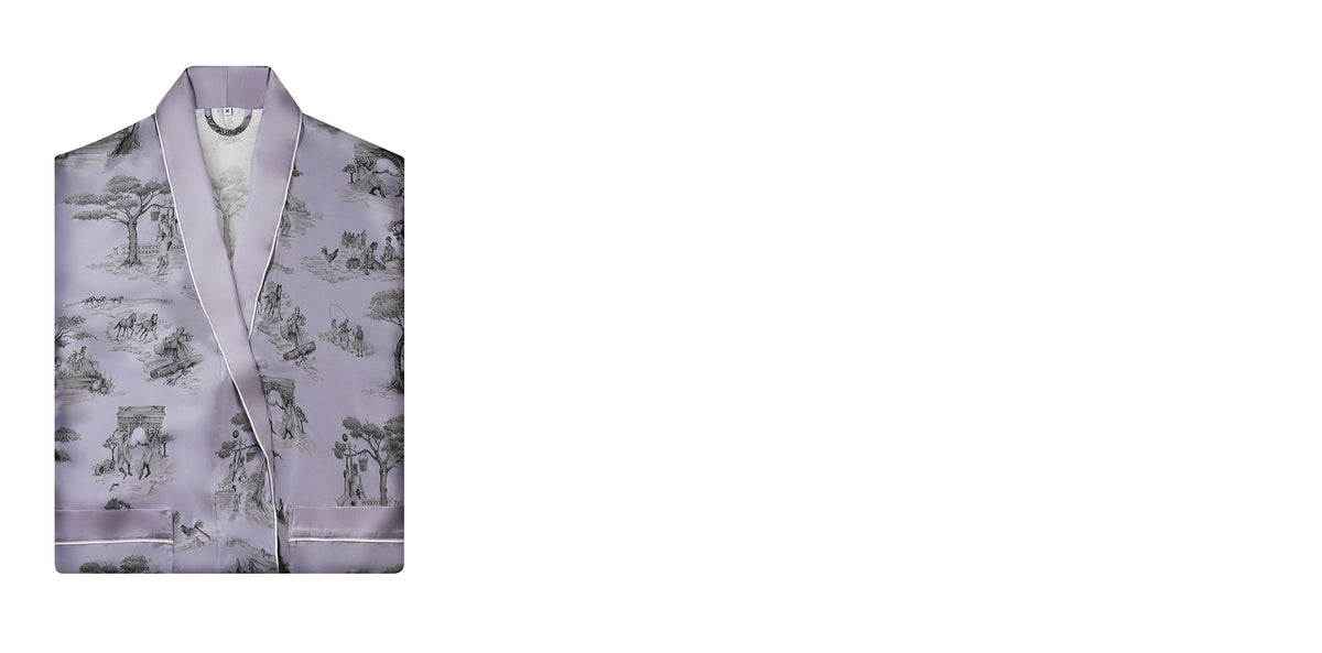 Harlem Toile Lilac Robe – Gingerlily London