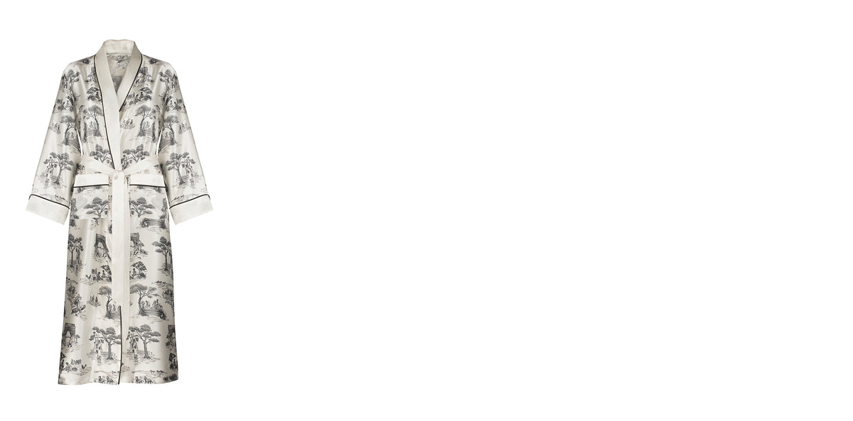 Harlem Toile Ivory Robe – Gingerlily London