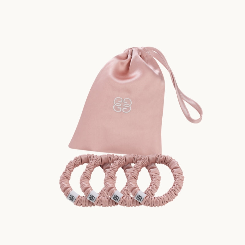 Silk Scrunchies Set of 4 Rose Dawn – Gingerlily London