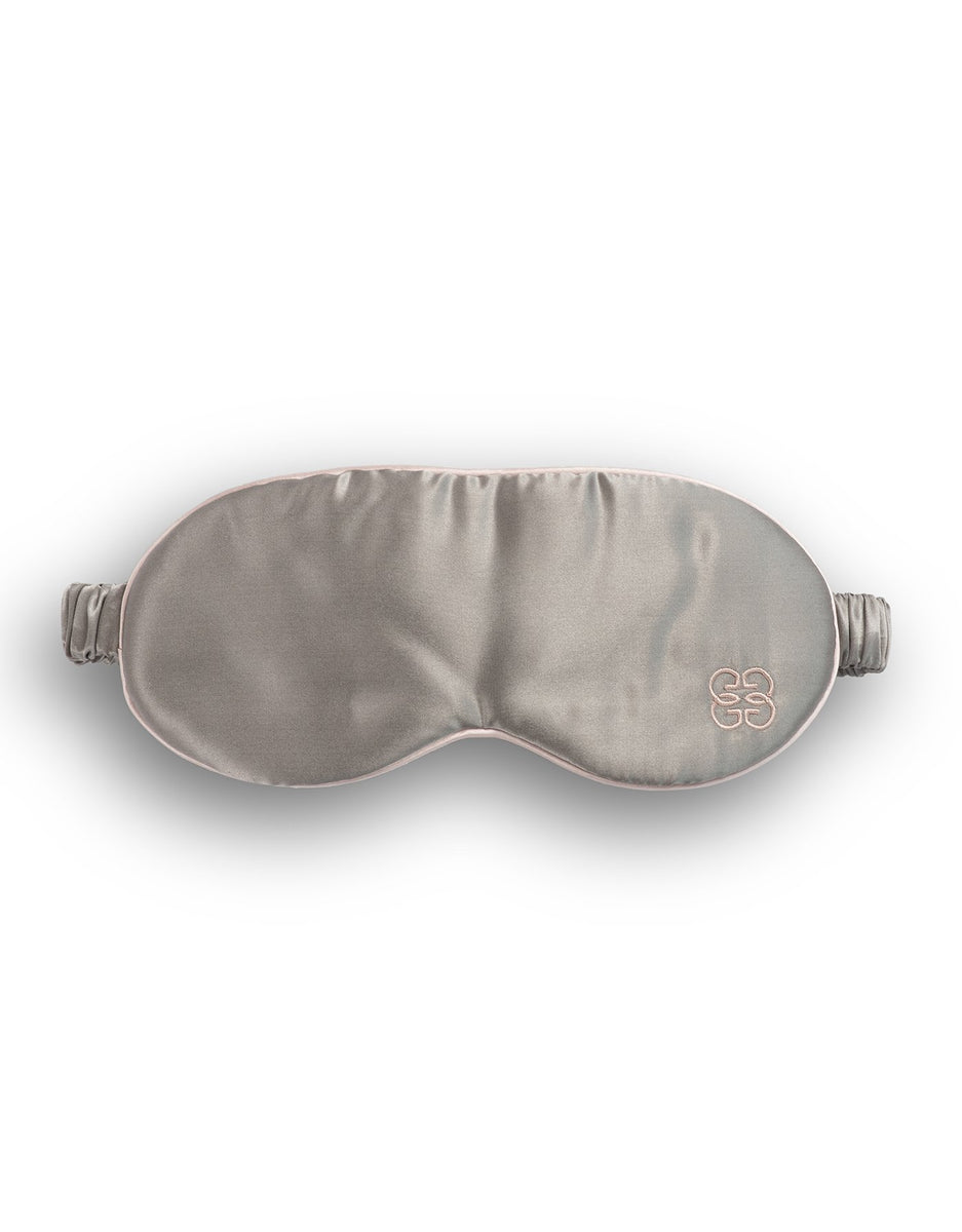 Gray Silk Eye Mask | Gray Sleep Mask | Gingerlily – Gingerlily London