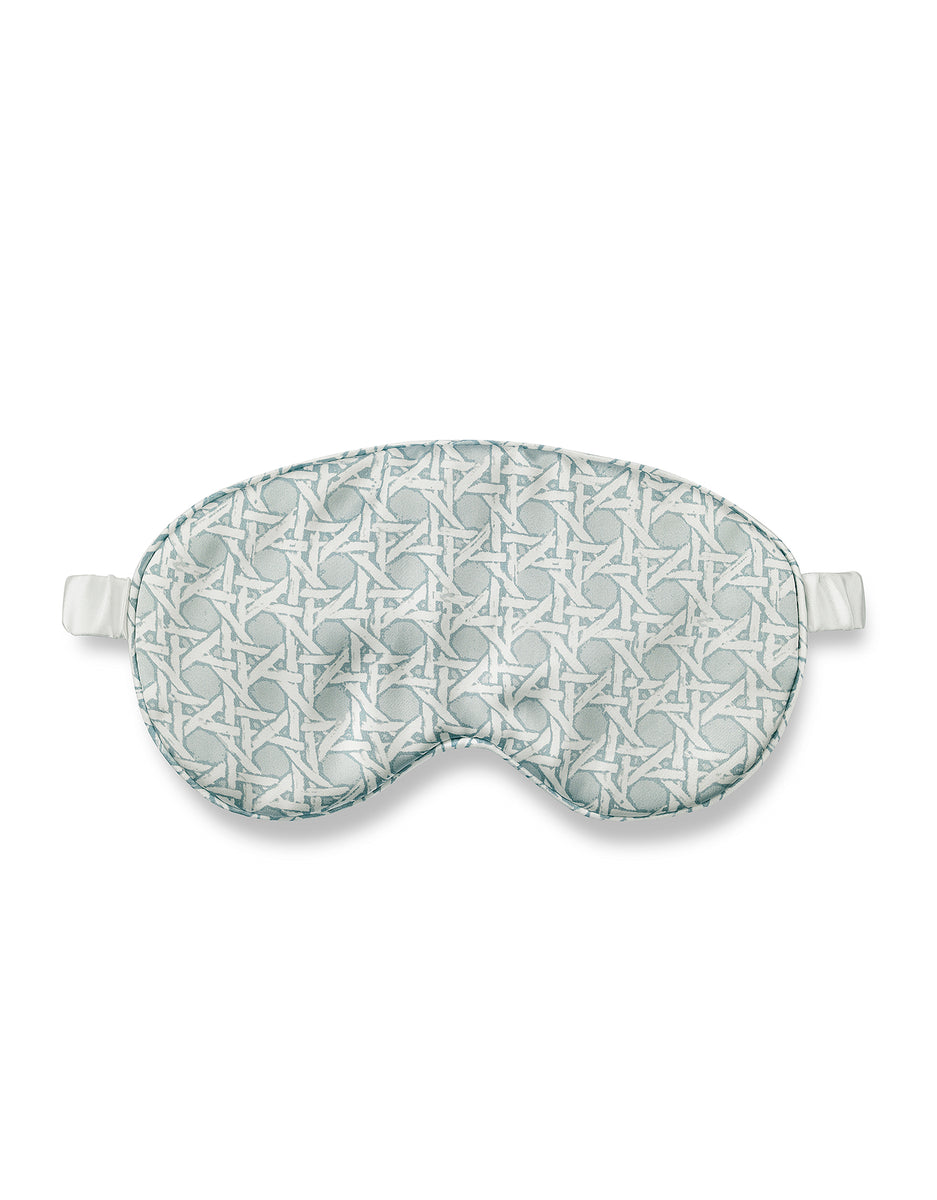Rattan Blue Silk Eye Mask | 100% Silk Sleep Mask | Gingerlily – Gingerlily London