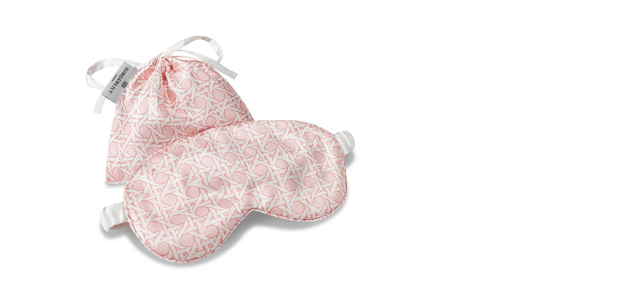 Rattan Pink Silk Eye Mask | 100% Silk Sleep Mask | Gingerlily ...