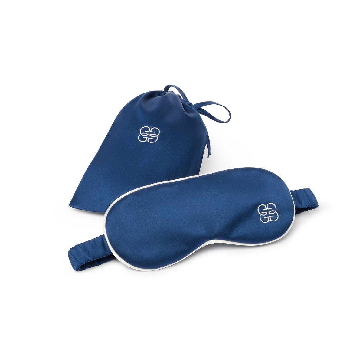 Silk Travel Eye Mask - Navy – Gingerlily London