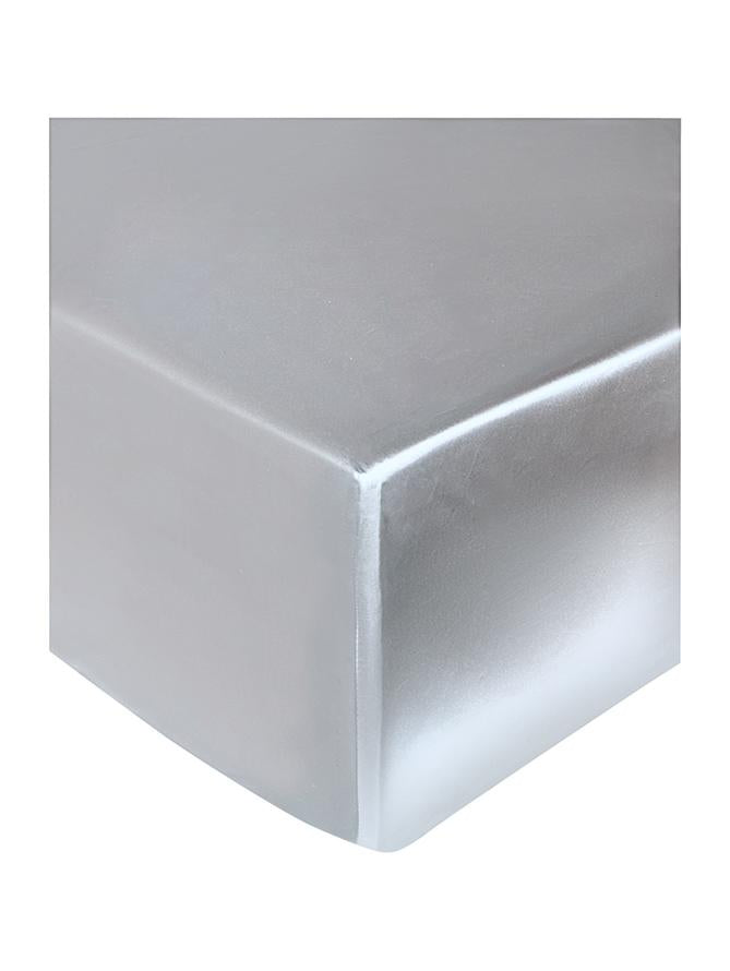 Silver Gray Silk Fitted Sheet | Gingerlily – Gingerlily London
